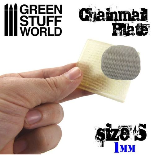 Green Stuff World 1614 Texture Plate - ChainMail - Size S (1mm)