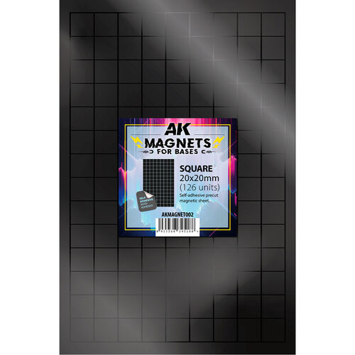 AK-Interactive MAGNET002 Square Magnet For Bases 20x20mm (126 Units)