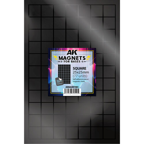 AK-Interactive MAGNET003 Square Magnet For Bases 25x25mm (77 Units)