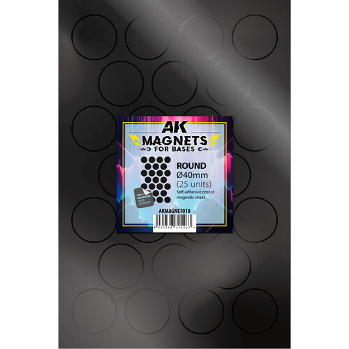 AK-Interactive MAGNET010 Round Magnet For Bases Ø40mm (25 Units)