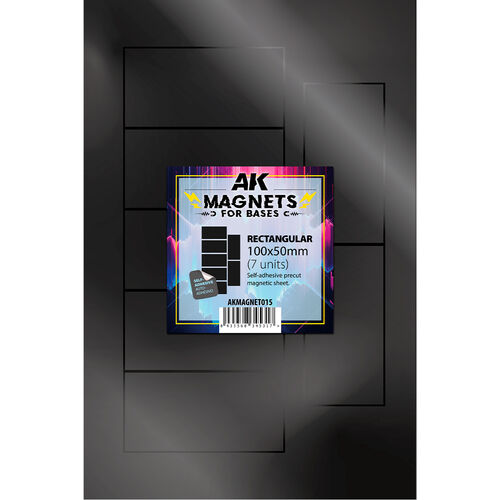 AK-Interactive MAGNET015 Rectangular Magnet For Bases 100x50mm (7 Units)