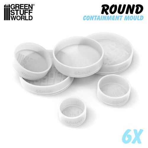 Green Stuff World 2140 Round Containment Molds (6 pcs)