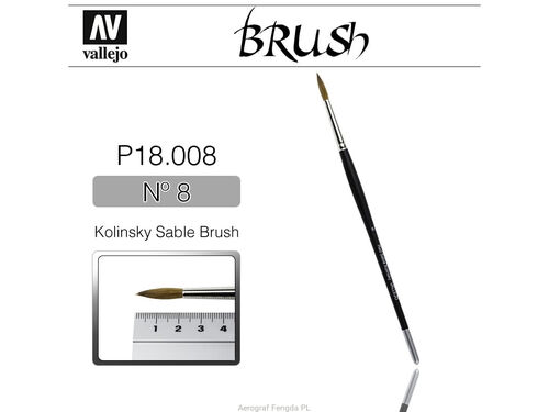 Vallejo P18008 Brush - Kolinsky - Sable 8