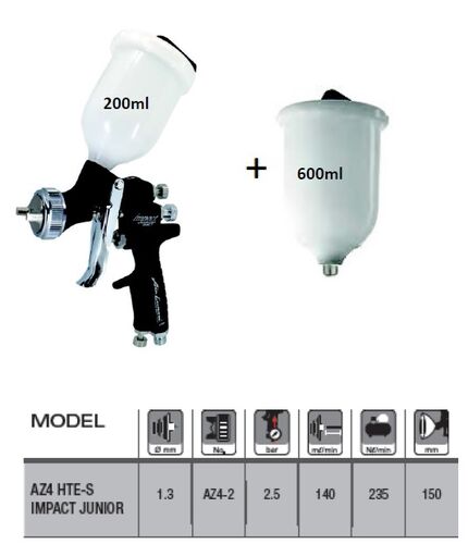 Iwata Medea 13000740 Pistolet lakierniczy AZ4 1,3mm 2 kubki