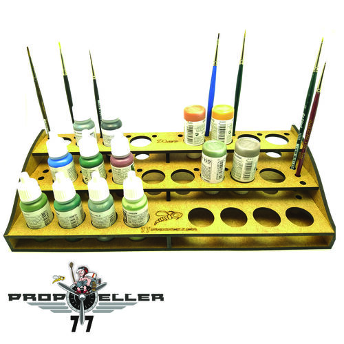 77propeller 303 “Wave” Paint stand kit - capacity 24 bottles / 22 brushes