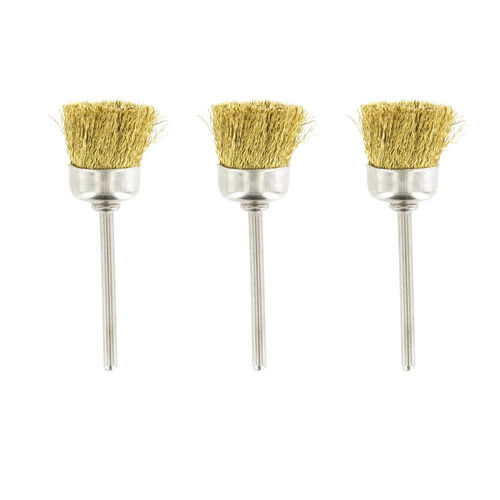 Shesto RBU4810-3 Rotacraft Brass Cup Brushes (3 pcs)