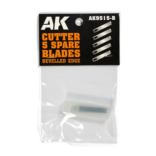AK-Interactive 9515-B Bevelled Edge (5 Spare Blades) for AK Hobby Knife