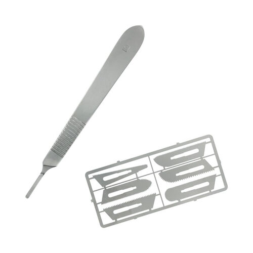 Shesto PKN0009-K Modelcraft Precision Saw Set (0.24mm) With Scalpel Handle