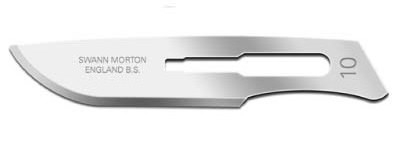 Swann Morton 9301 No.10 Blade to fit SWA-9105 No.1 handle in pack of 50 blades