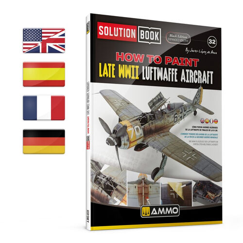 AMMO of Mig Jimenez 6535 How to Paint Late WWII Luftwaffe Solution Book (Multilingual)