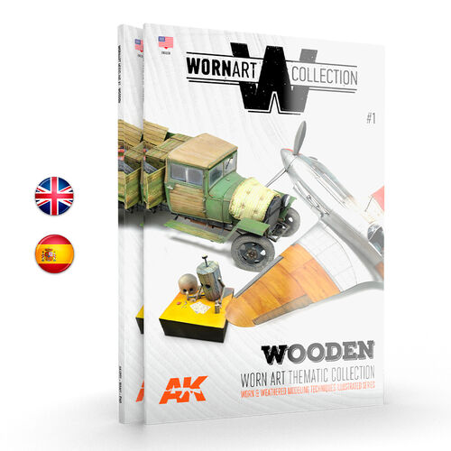 NEW! AK-Interactive 4902 Worn Art Collection 01 - Wooden (Spanish)