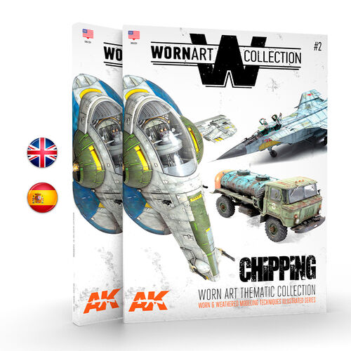NEW! AK-Interactive 4904 Worn Art Collection 02 - Chipping (Spanish)