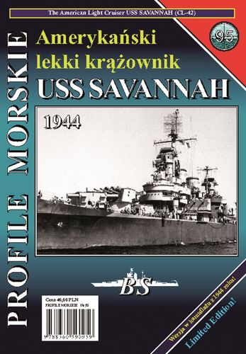 Profile Morskie 95 Amerykański lekki krążownik USS SAVANNAH (1944)