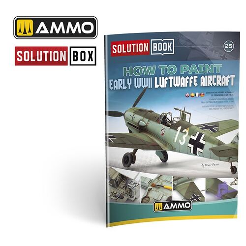 AMMO of Mig Jimenez 6530 Solution Book 25 - How To Paint Early WWII Luftwaffe Aircraft (English, Spanish, French & German)
