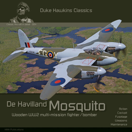 HMH-Publications DH-C004 De Havilland Mosquito - Wooden WW2 Multi-Mission Fighter/Bomber