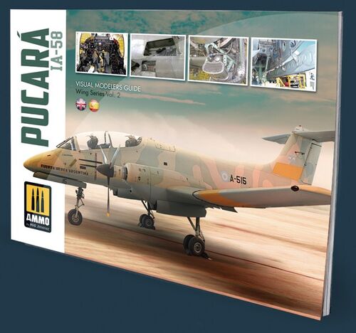 AMMO of Mig Jimenez 6025 IA-58 Pucará – VISUAL MODELERS GUIDE (English, Spanish)
