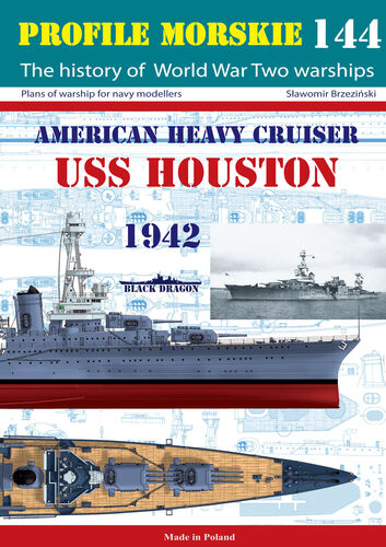 Profile Morskie 144 American Heavy Cruiser USS Houston 1942