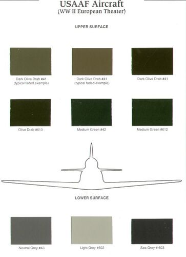 Iliad Design C08 Aircraft Colour Charts - USAAF Aircraft WWII European Theatre