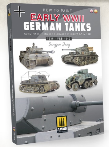 AMMO of Mig Jimenez 6037 How to Paint Early WWII German Tanks (English, Spanish)