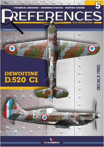 Kagero REF-25005 25005 - Dewoitine D.520 C1 (Decals In 1/72, 1/48 Included)
