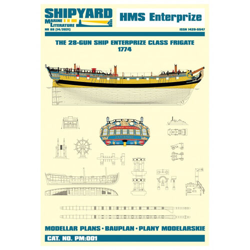 ShipYard PM001 HMS Enterprize - The 28-Gun Ship Enterprize Class Frigate 1774