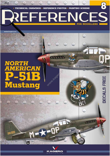 Kagero REF-25008 25008 - North American P-51B Mustang (Decals In 1/72, 1/48 Included)