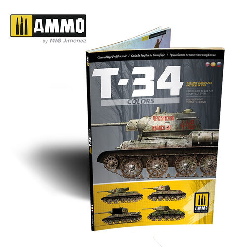 AMMO of Mig Jimenez 6145 T-34 Colors. T-34 Tank Camouflage Patterns in WWII (Multilingual)