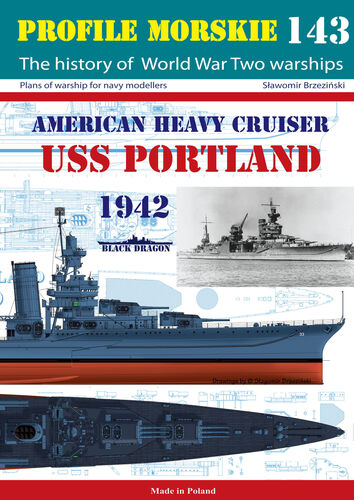 Profile Morskie 143 American Heavy Cruiser USS Portland 1942