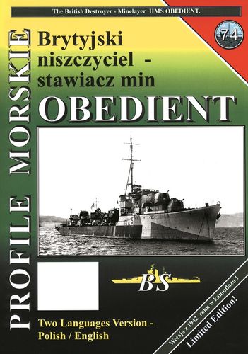 Profile Morskie 74 Brytyjski niszczyciel stawiacz min HMS OBEDIENT