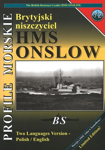 Profile Morskie 72 Brytyjski niszczyciel lider HMS ONSLOW