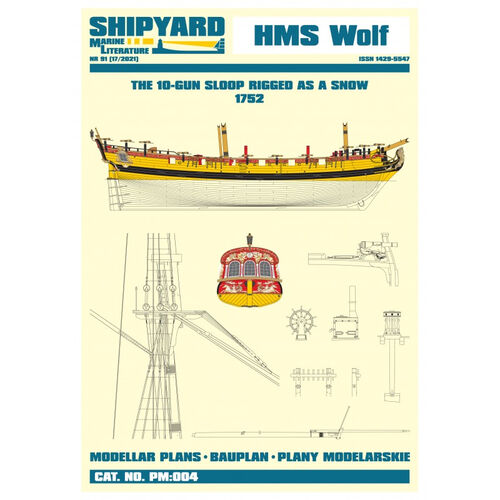ShipYard PM004 HMS Wolf - The 10-Gun Sloop Rigged As A Snow 1752