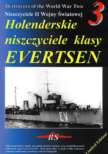 Profile Morskie N-3 Holenderski niszczyciel EVERTSEN