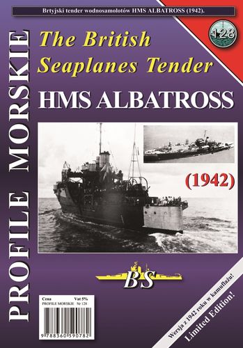 Profile Morskie 128 Brytyjski tender lotniczy HMS ALBATROS (1942)