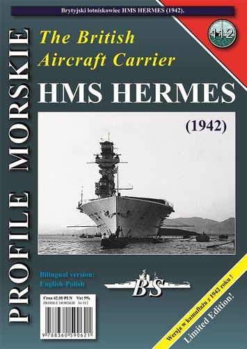 Profile Morskie 112 Brytyjski lotniskowiec HMS HERMES (1942)