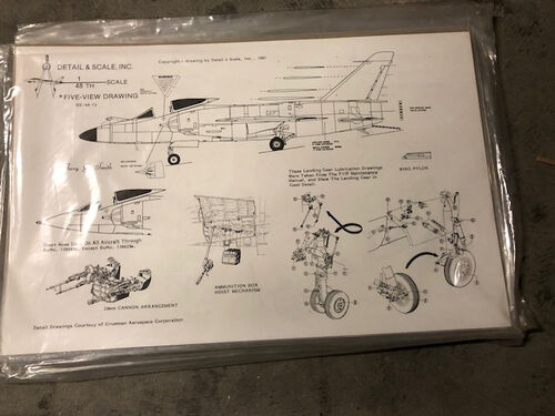 Detail & Scale 4813 Grumman F11 F-1 Tiger - Model Aircraft Plans