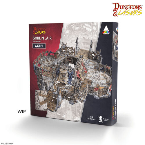 Archon Studio DNL0125 Dungeons & Lasers Goblin Lair - Prismacast Pre-painted