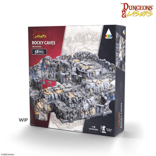 Archon Studio DNL0124 Dungeons & Lasers Rocky Caves - Prismacast Pre-painted