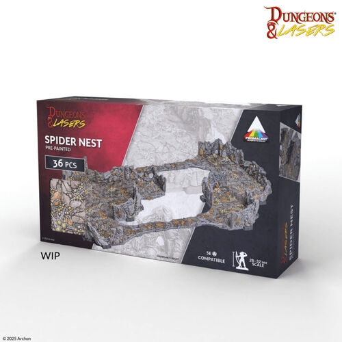 Archon Studio DNL0126 Dungeons & Lasers Spider Nest - Pre-painted