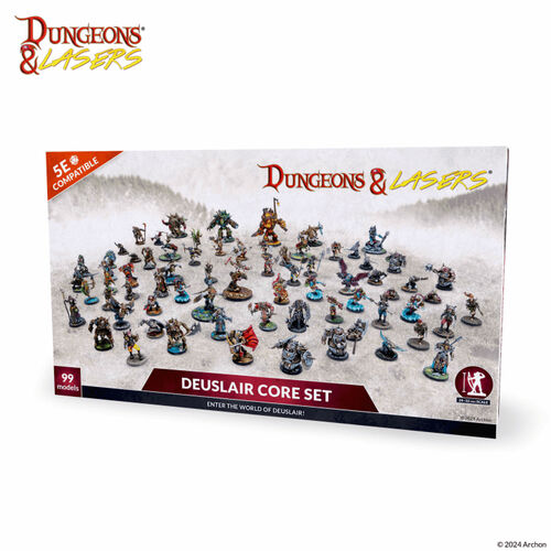 Archon Studio DNL0081 Dungeons & Lasers Miniatures: Deuslair: Core Set