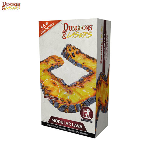 Archon Studio DNL0073 Dungeons & Lasers Expansion Set: Modular Lava