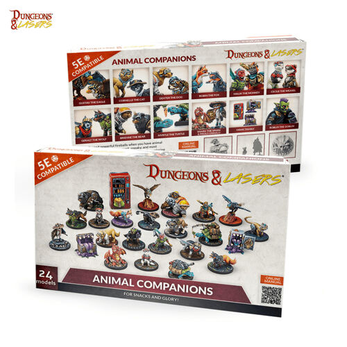 Archon Studio DNL0011 Dungeons & Lasers Miniatures: Animal Companions
