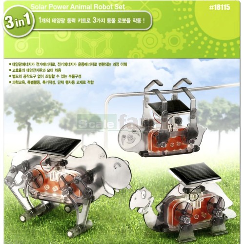 Academy 18115 Solar Power Animal Robot Set 3 in 1 Education Model Kit