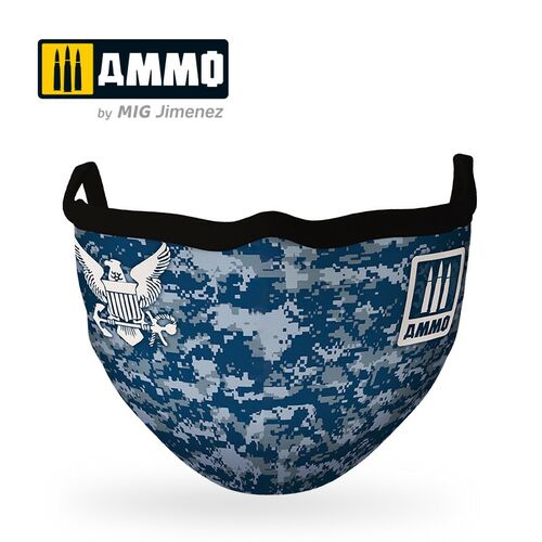 AMMO of Mig Jimenez 8073 AMMO FACE MASK "Navy Blue Camo"