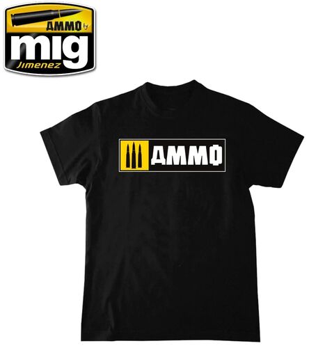 AMMO of Mig Jimenez 8023S AMMO T-Shirt Easy Logo Size S