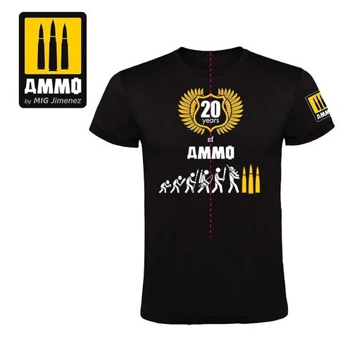AMMO of Mig Jimenez 8075M AMMO T-Shirt 20 years of Weathering Size M