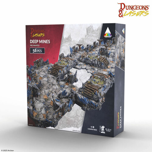 Archon Studio DNL0113 Dungeons & Lasers - Deep Mines, Pre-Painted