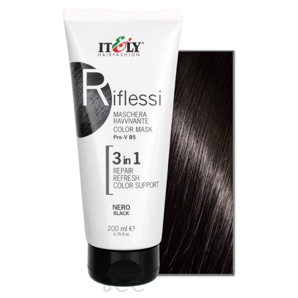 Itely Hairfashion Riflessi crna maska za kosu 200ml