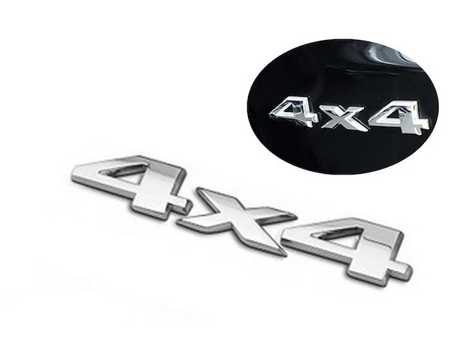 3D stiker - 4x4 silver