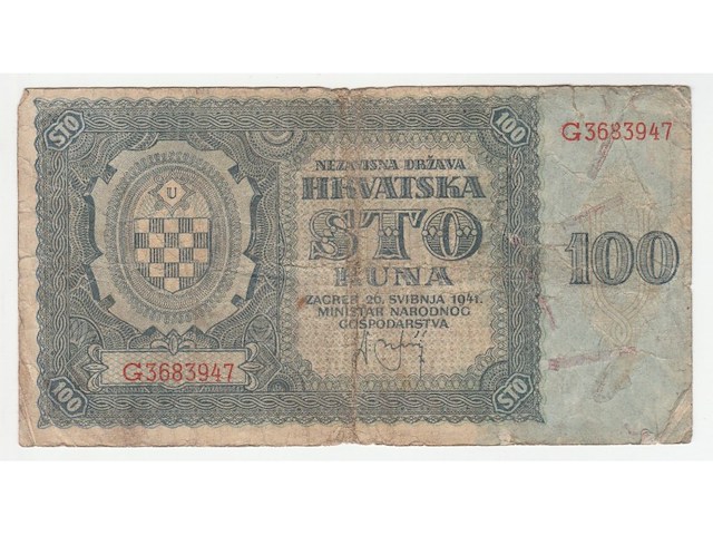 100 Kuna - 1941 - NDH