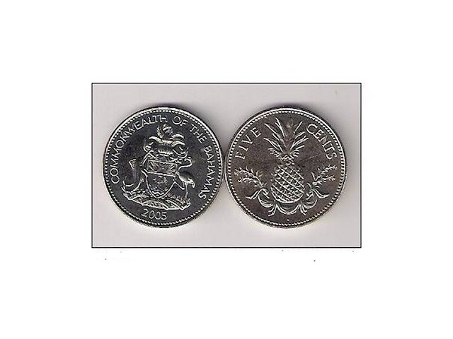 Bahamas 5 cents 2005. UNC